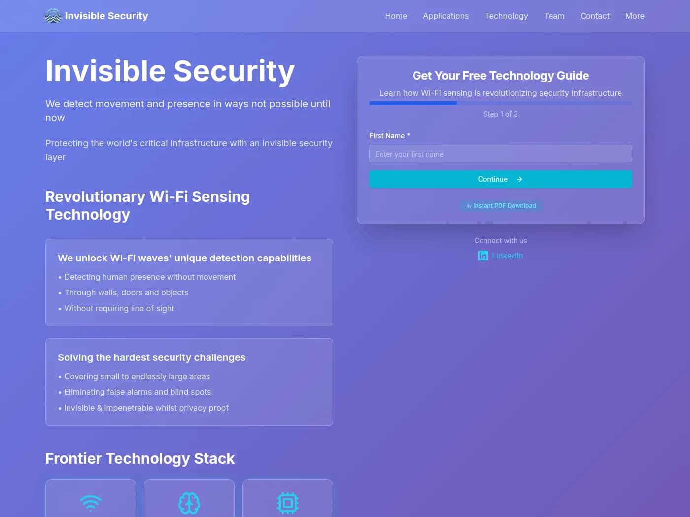 Invisible Security Lead Capture Funnel