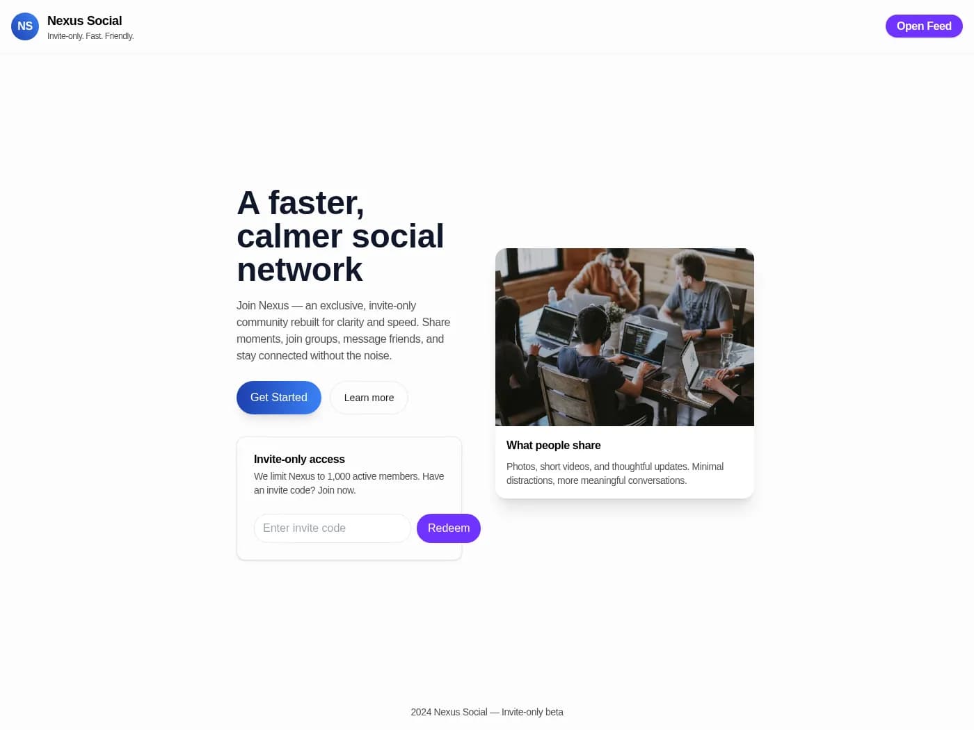 Invite-Only Modern Social Media Platform