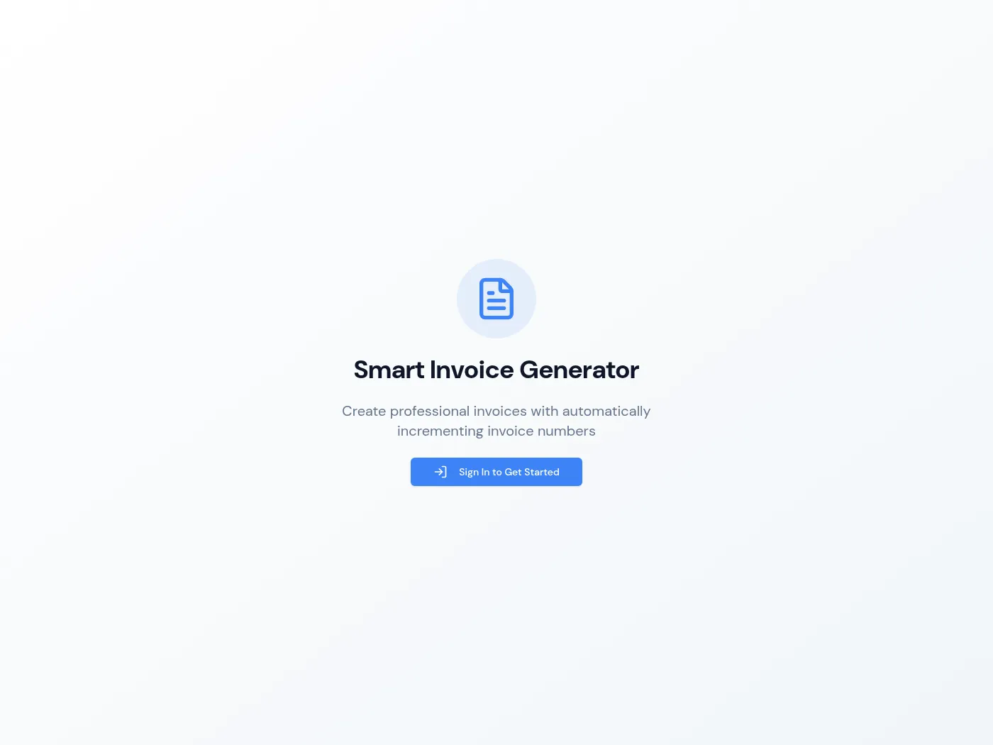 Smart Invoice Generator