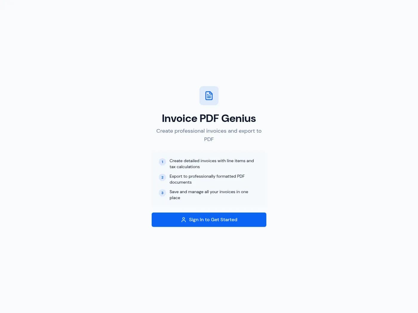 Invoice PDF Genius