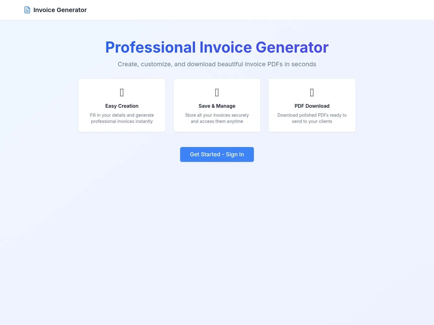 Invoice PDF Generator for Businesses and Organizations