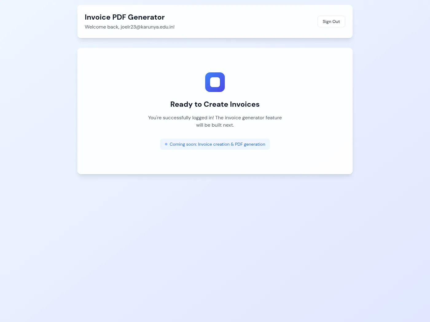 Invoice PDF Generator