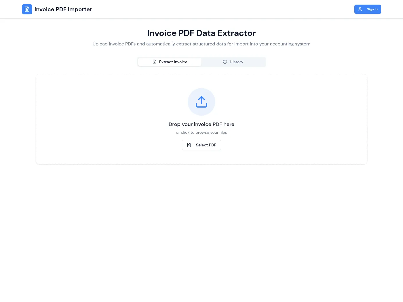 Invoice PDF Importer
