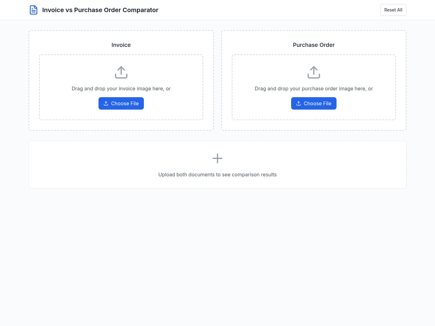 Invoice vs Purchase Order Comparator
