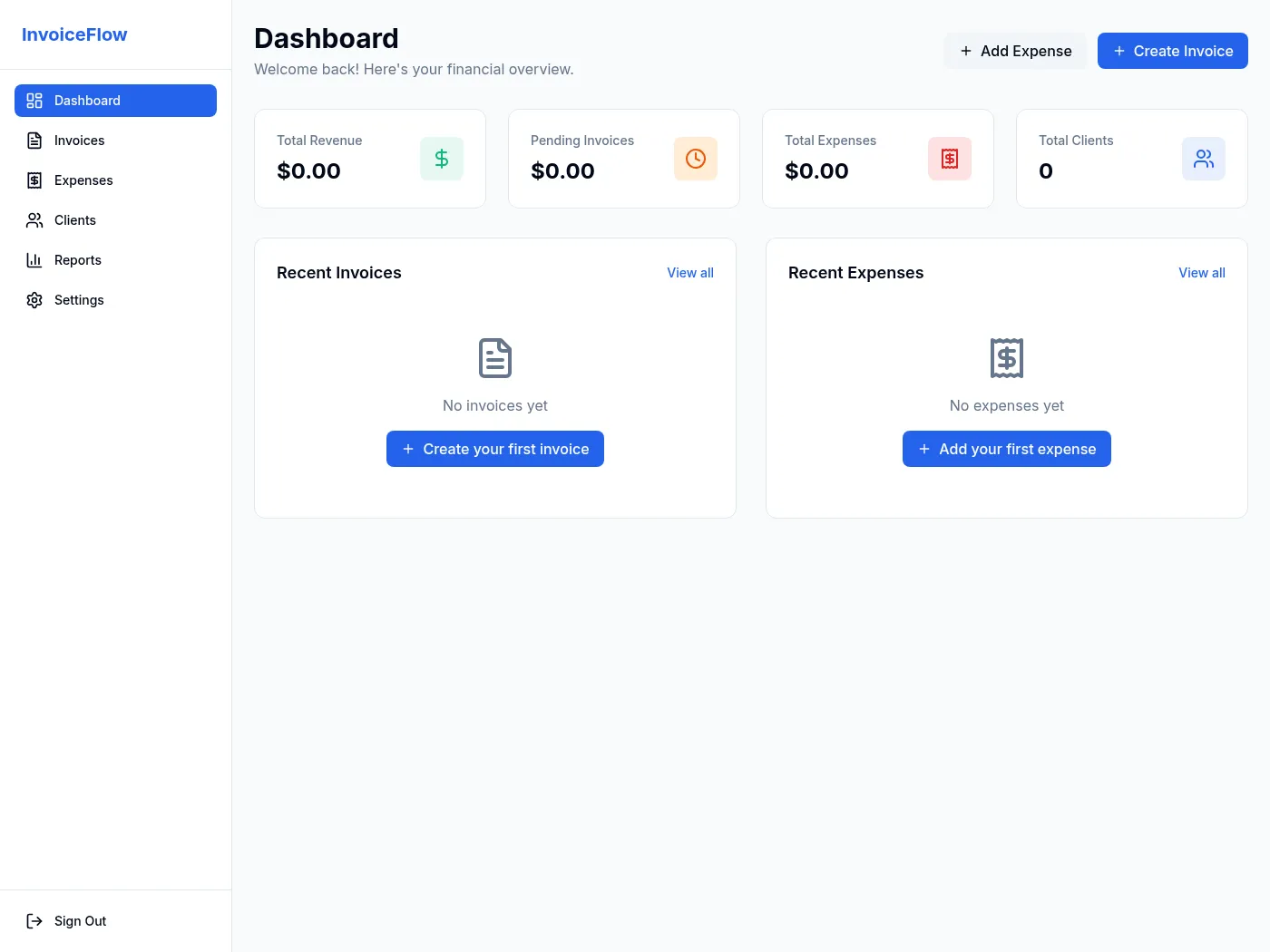 InvoiceFlow: Smart Invoice & Expense Management SaaS for Freelancers & Small Businesses