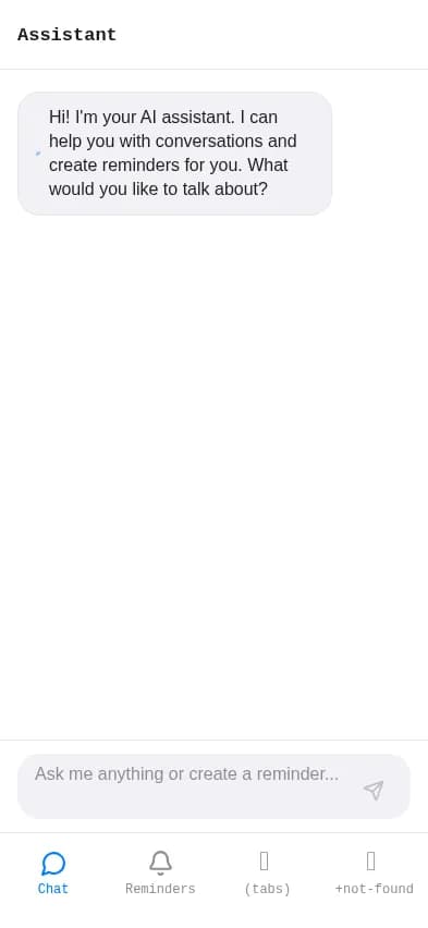 iOS Chatbot Assistant with Reminder Notifications