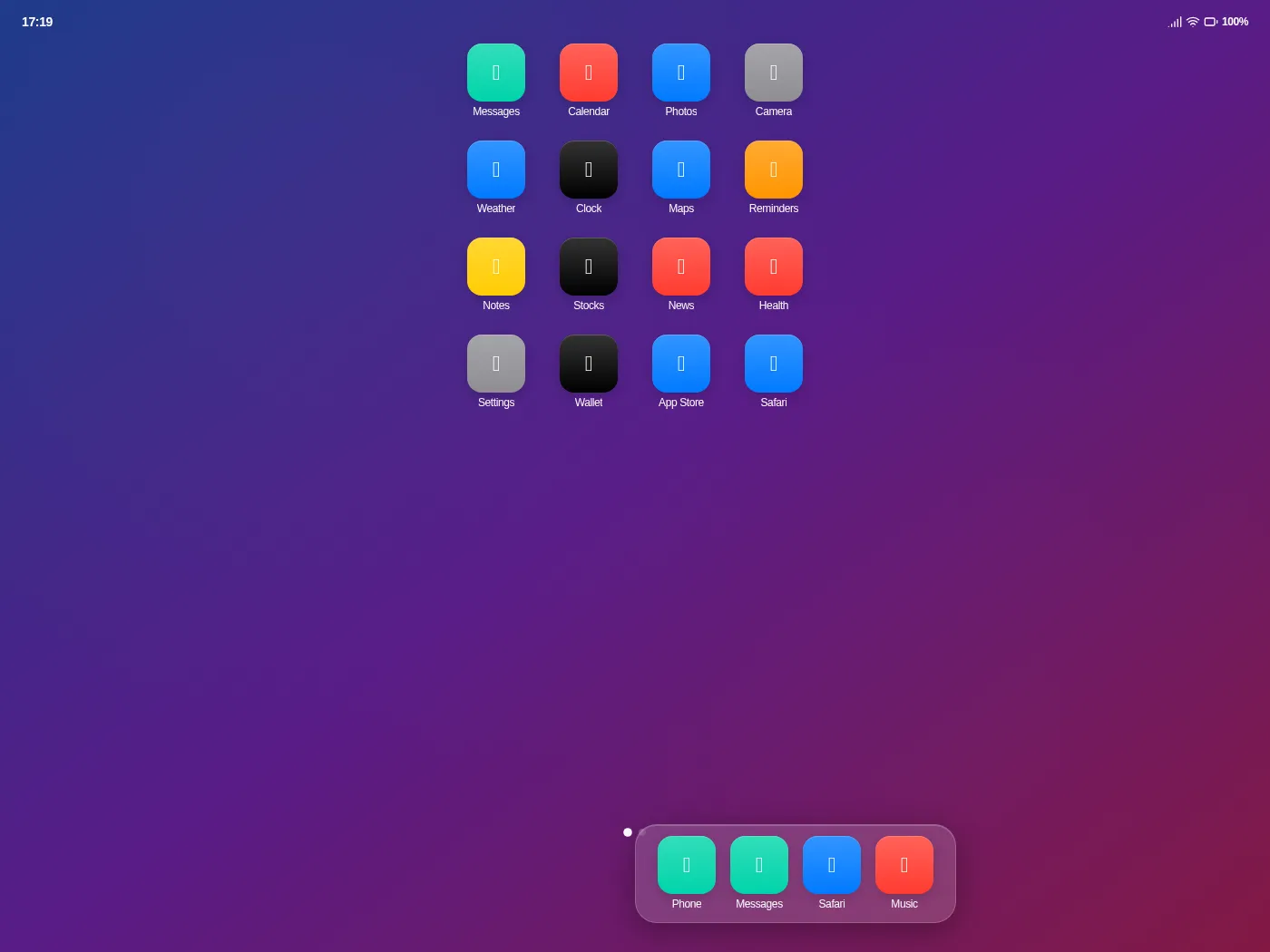 iOS Launcher Web Clone