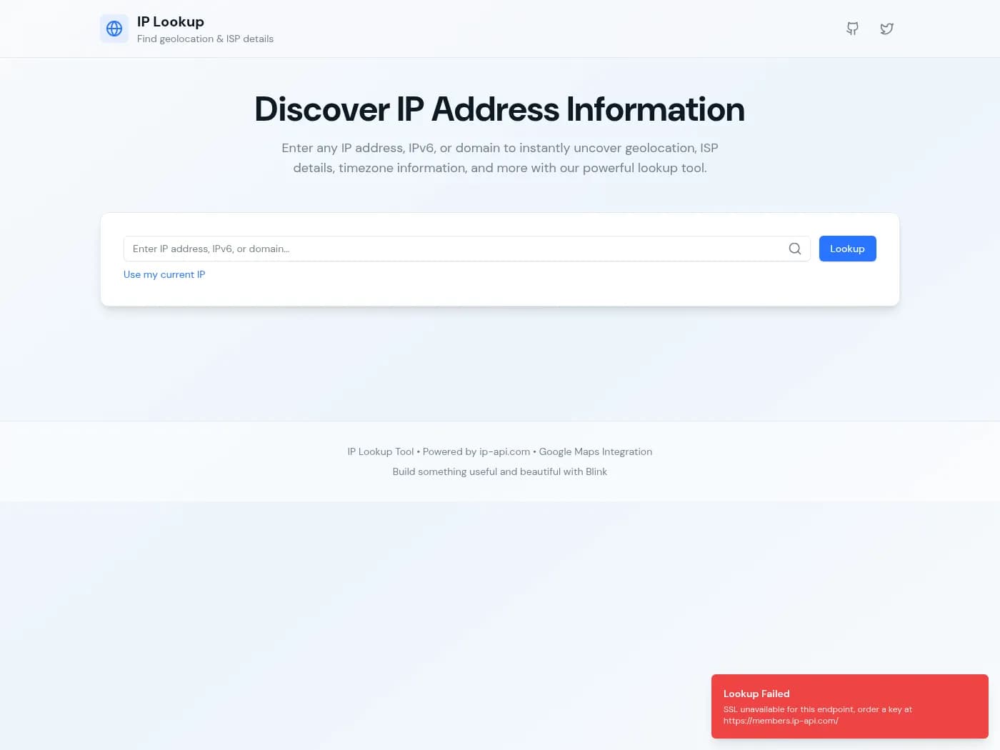 IP Address Lookup Tool