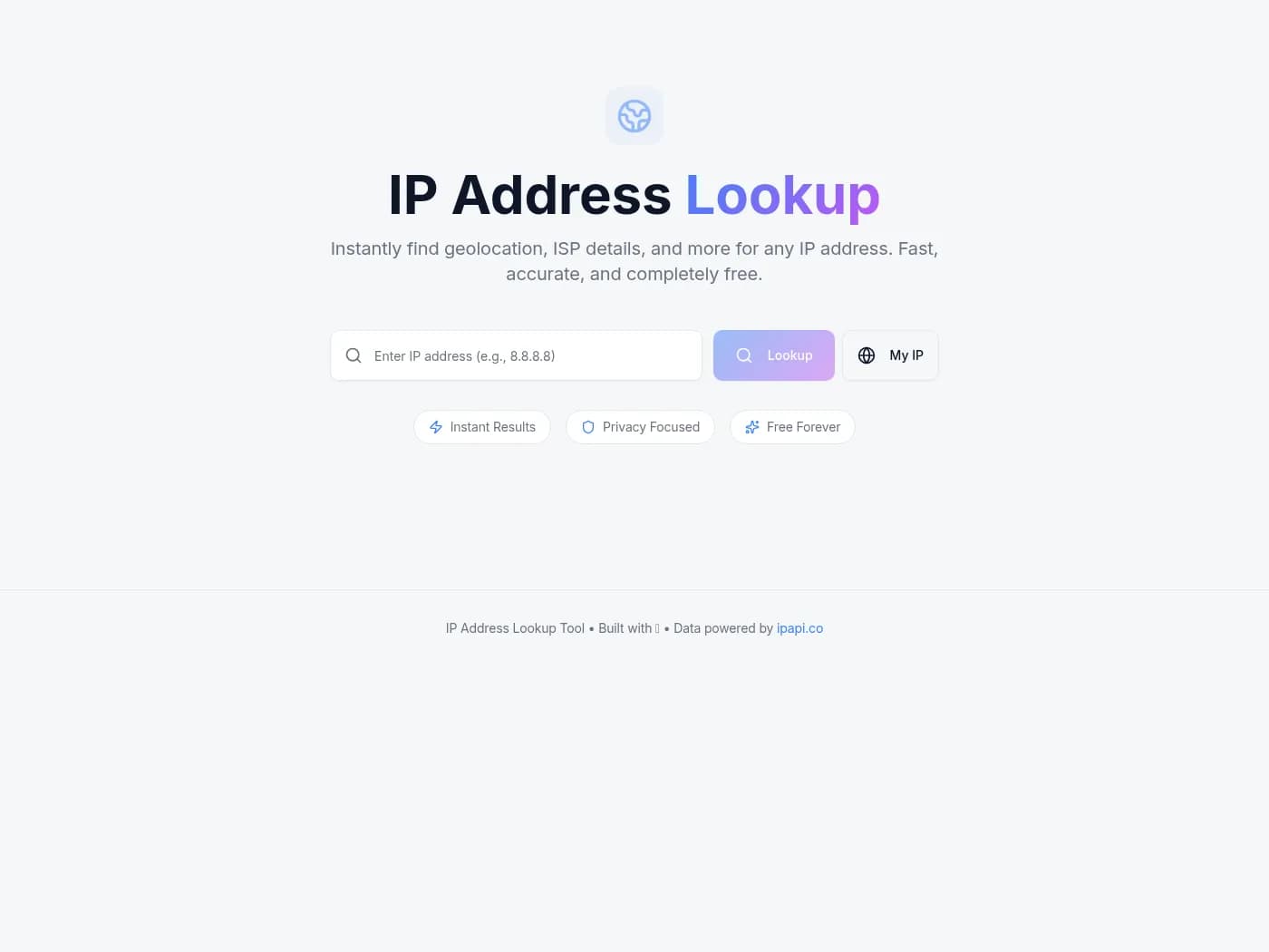 IP Address Lookup Tool