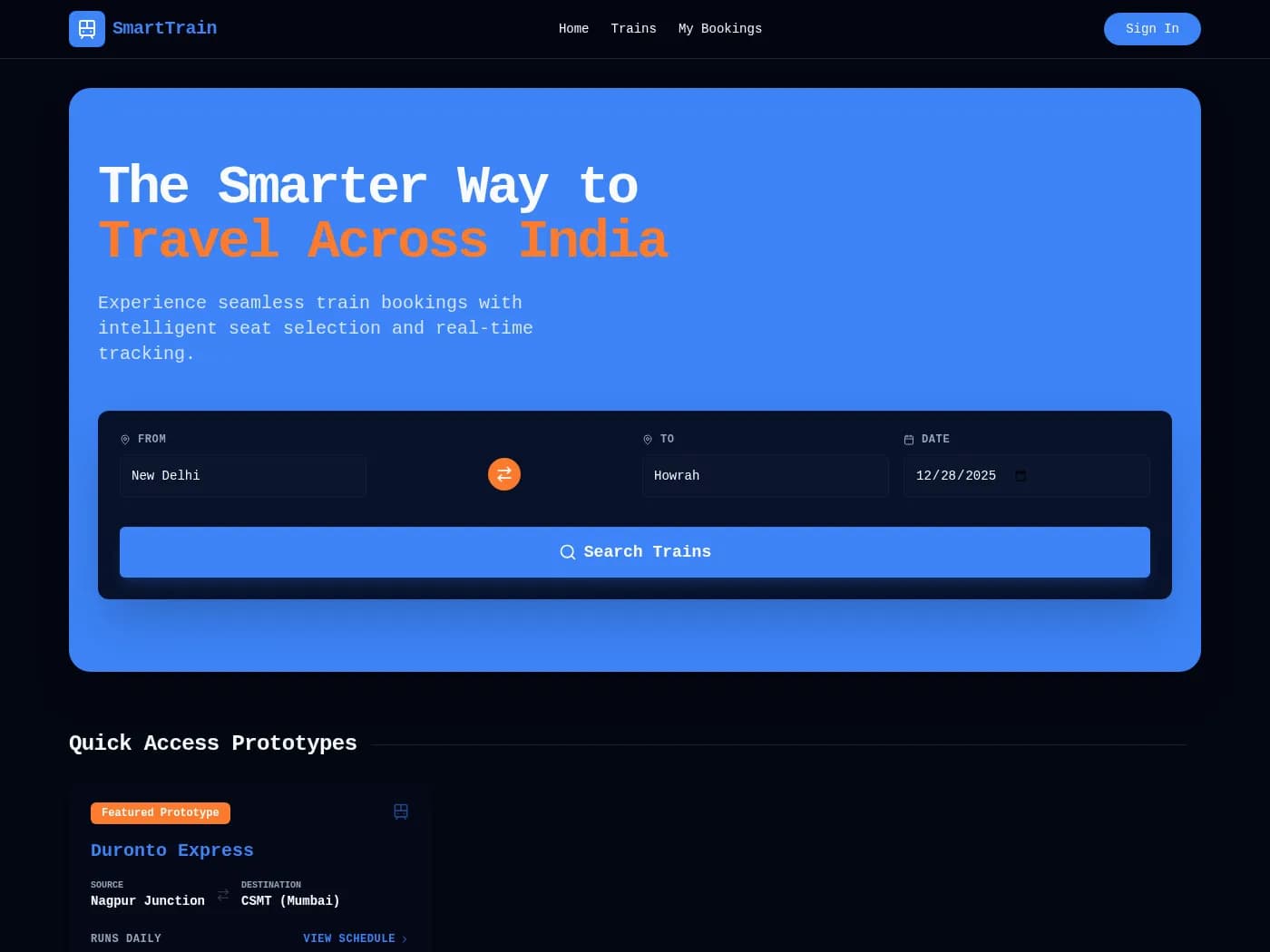 Smart Train Booking