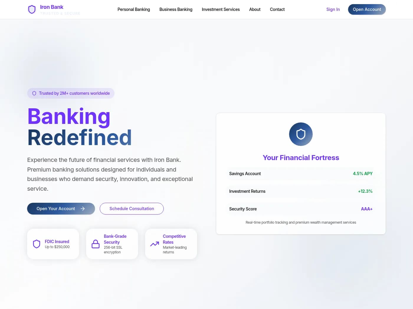 Iron Bank – Modern, Trusted Financial Institution Branding