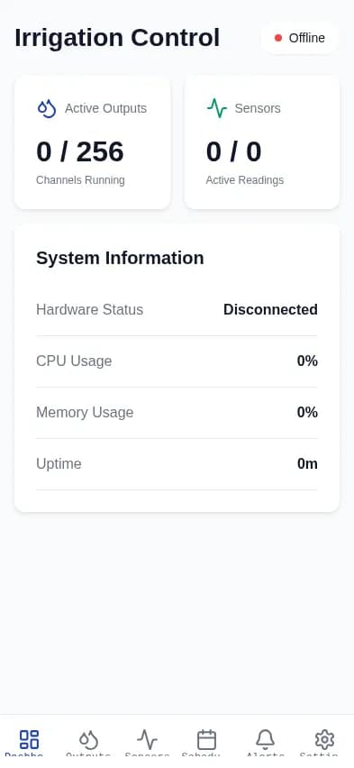 Irrigation Automation Control – Cross-Platform App for Direct Hardware Integration