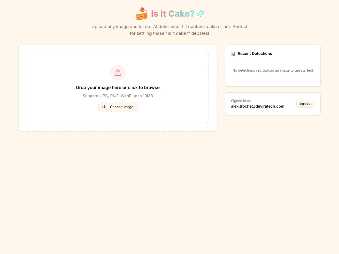 Is It Cake? AI-Powered Cake Detection App