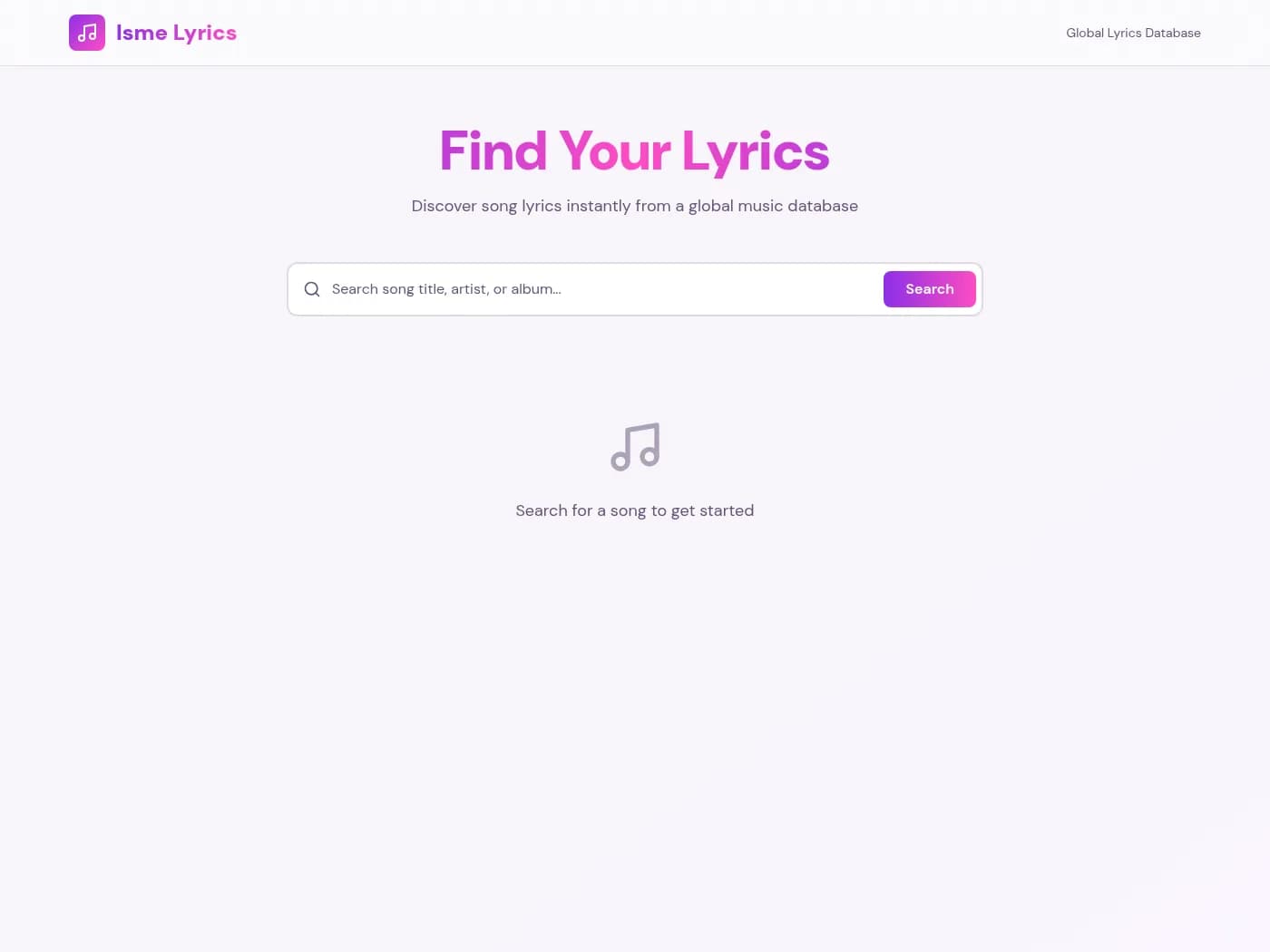Isme Lyrics Finder