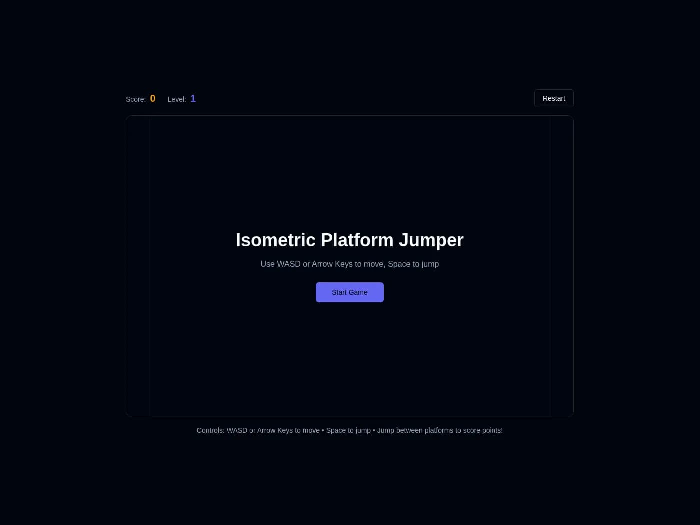 Isometric Platform Jumper Game