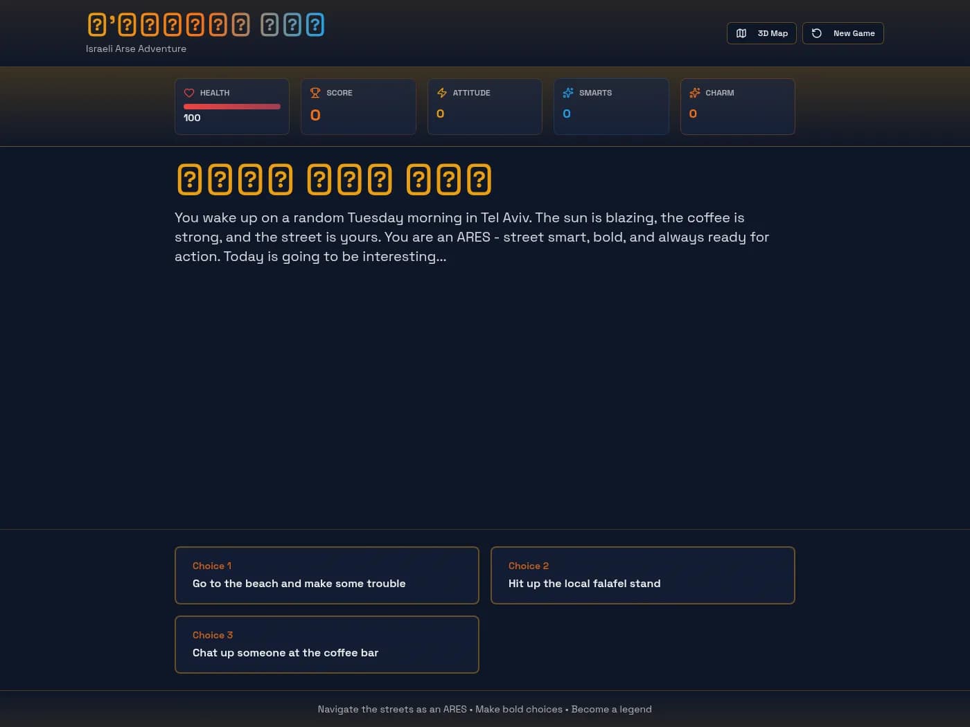 Israeli Arse Adventure Game
