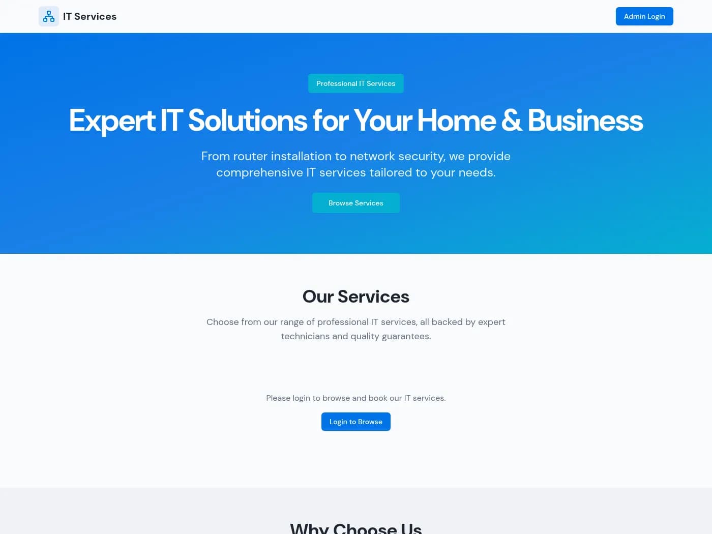 IT Services Booking & Management Platform