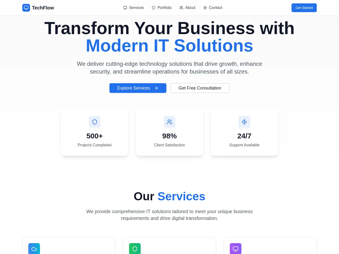 IT Solutions Website Template