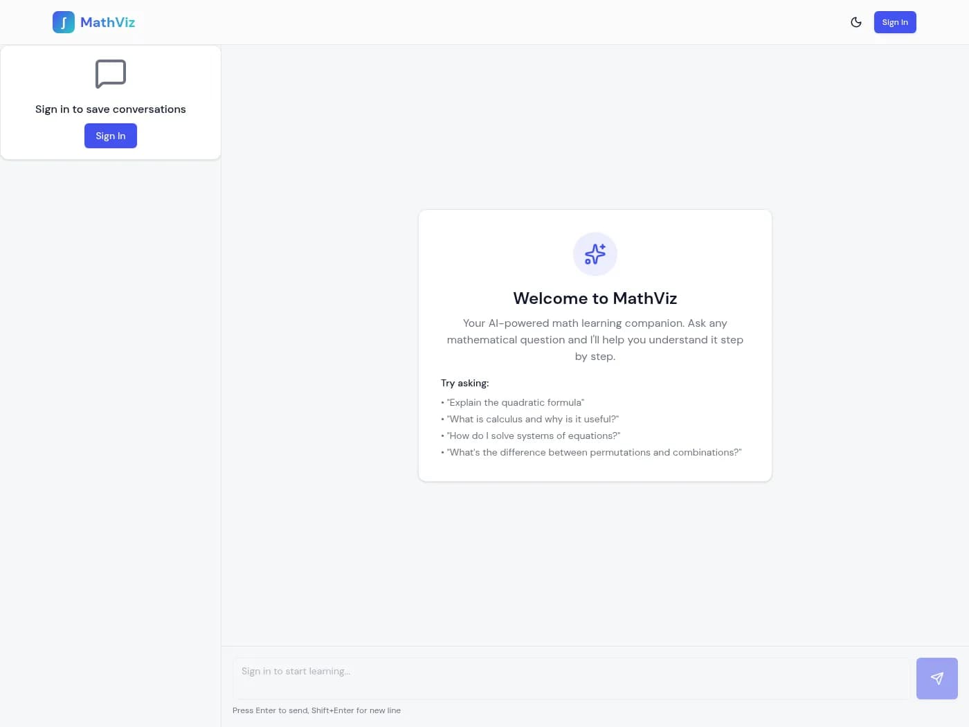 Iterative Math Learning & Visualization App