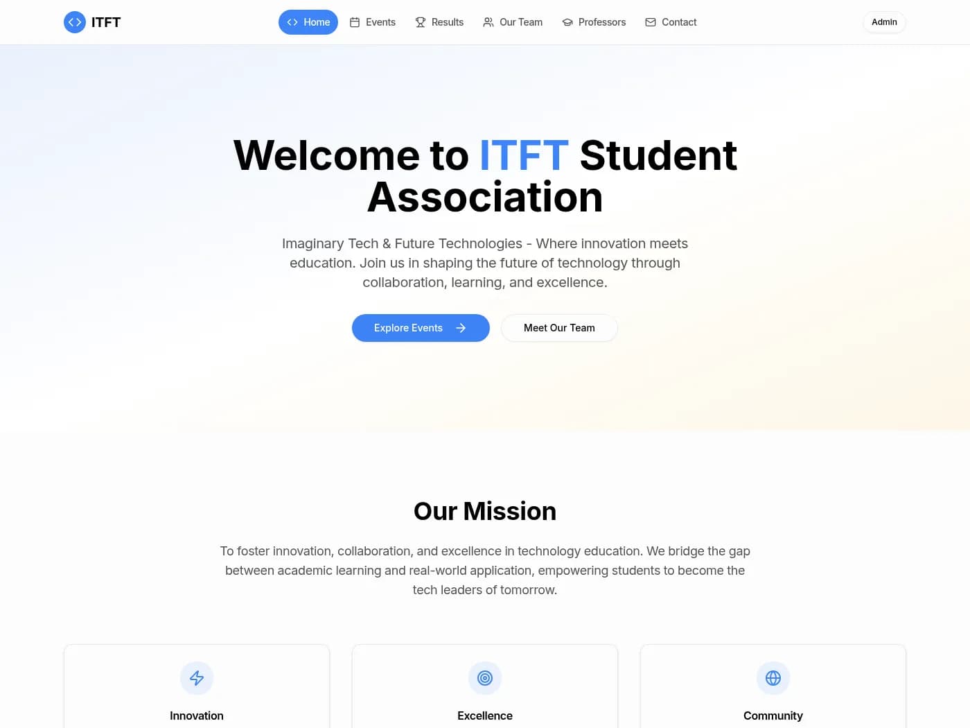 ITFT Student Association Web App