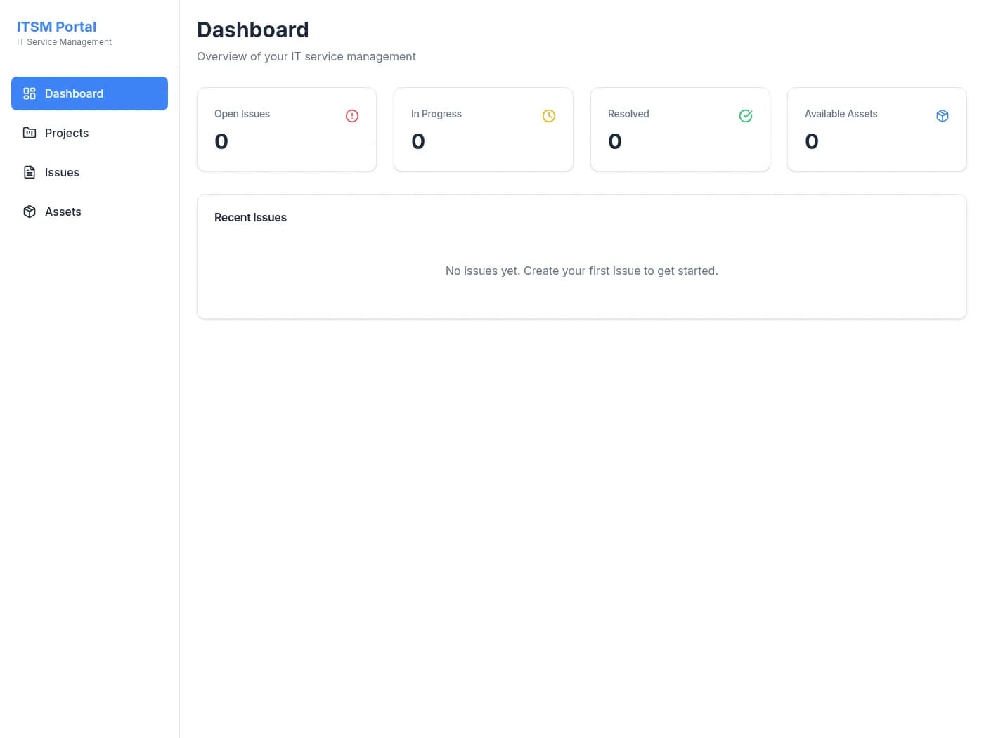 ITSM Issue and Asset Management App