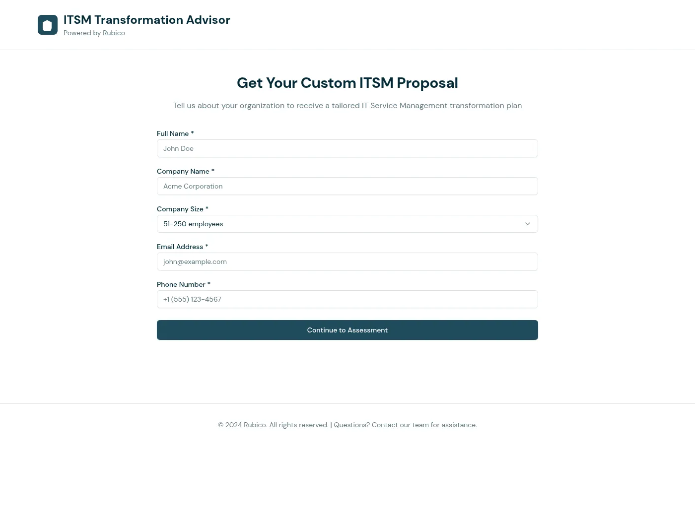 ITSM Proposal Generator for WordPress