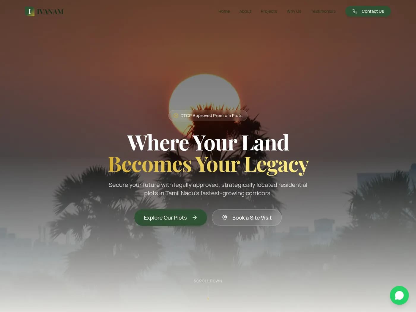 IVANAM – Premium Residential Plots Website
