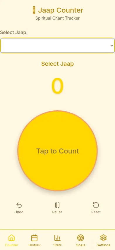 Jaap Counter: Spiritual Chant Tracker & Goal App