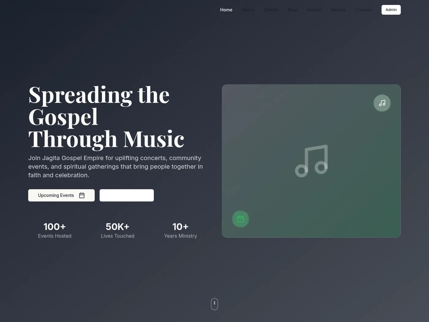 Jagita Gospel Empire Interactive Website & Admin Suite