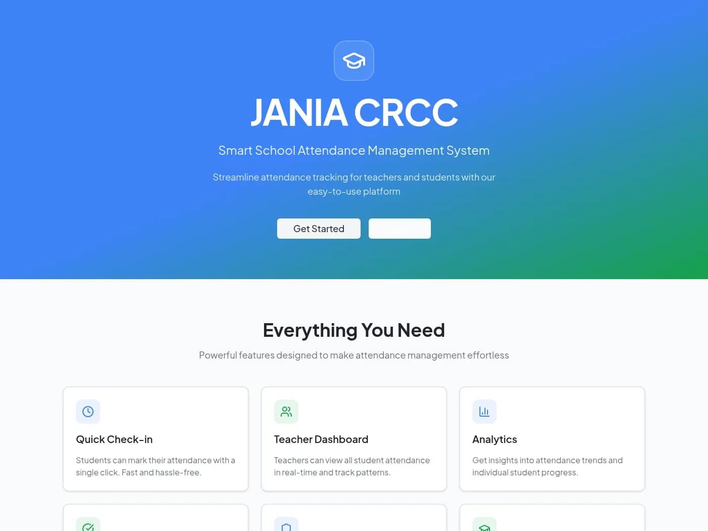 JANIA CRCC School Attendance App