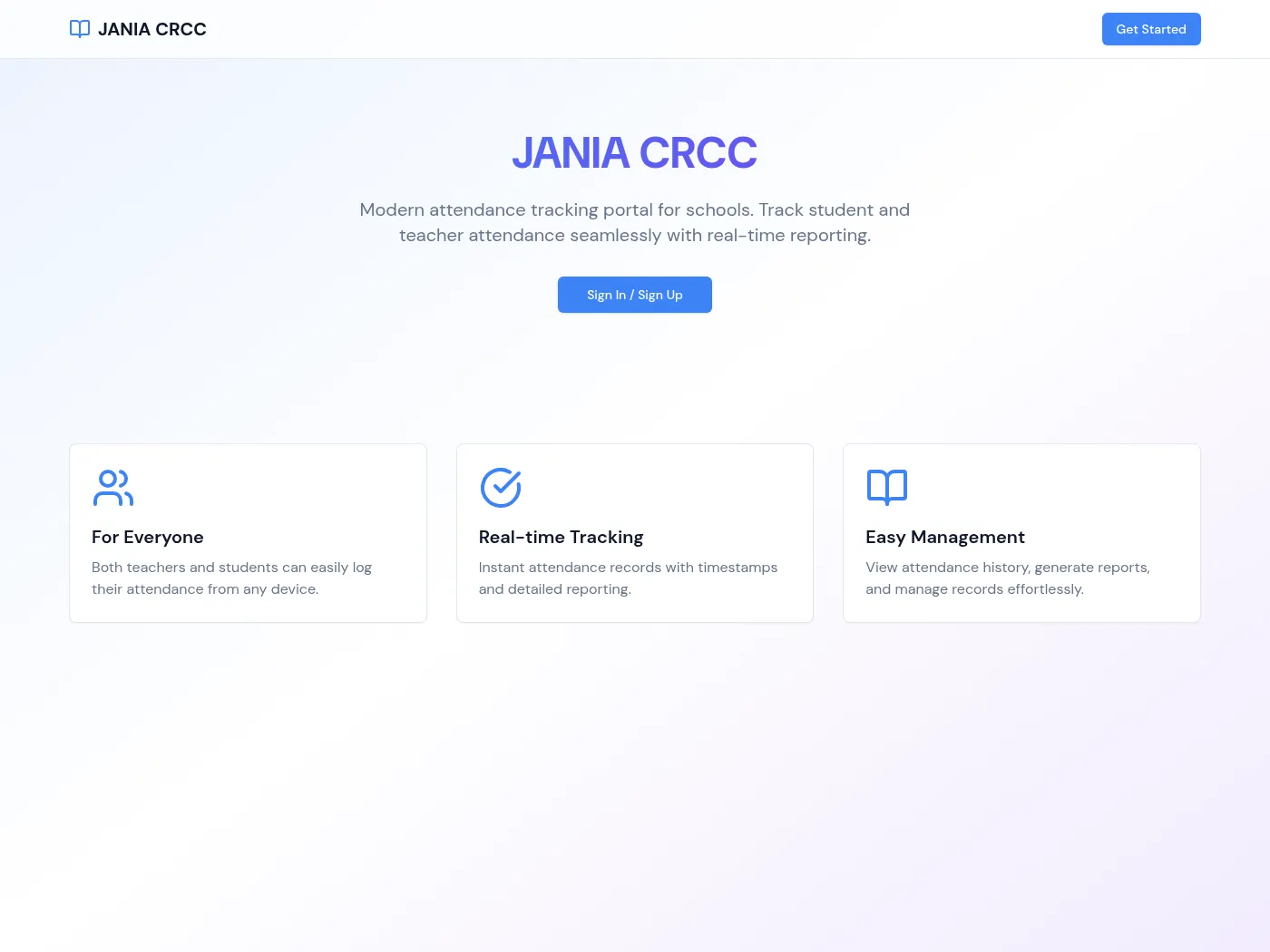 JANIA CRCC Attendance Portal