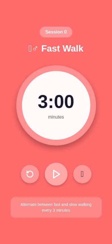Japanese Interval Walking Android App