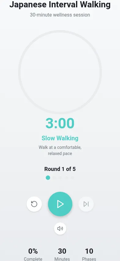 Japanese Interval Walking Timer for iOS