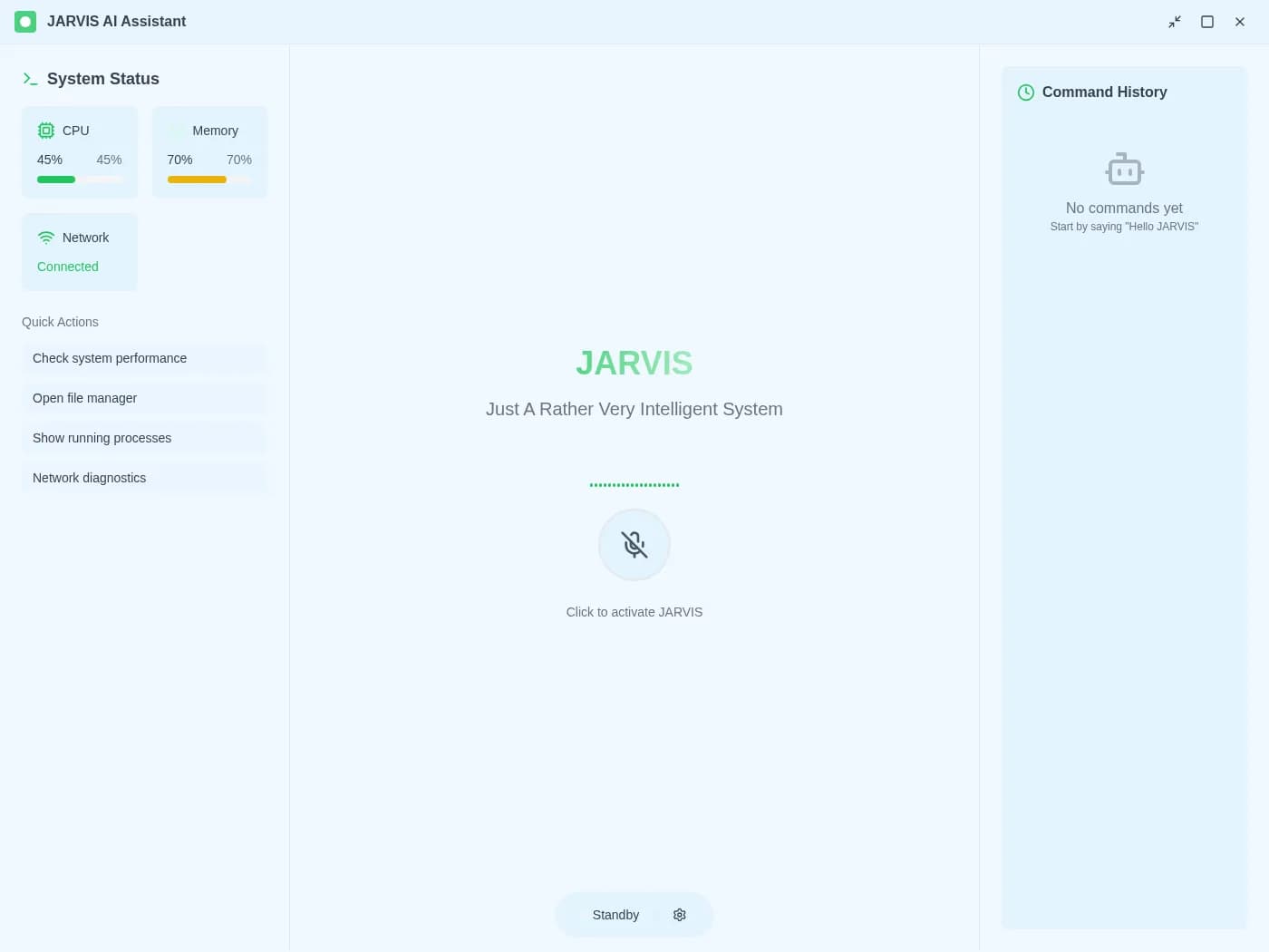 JARVIS AI Assistant for Windows