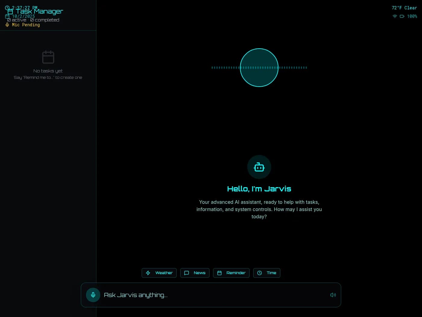 Jarvis-Inspired Personal Assistant AI