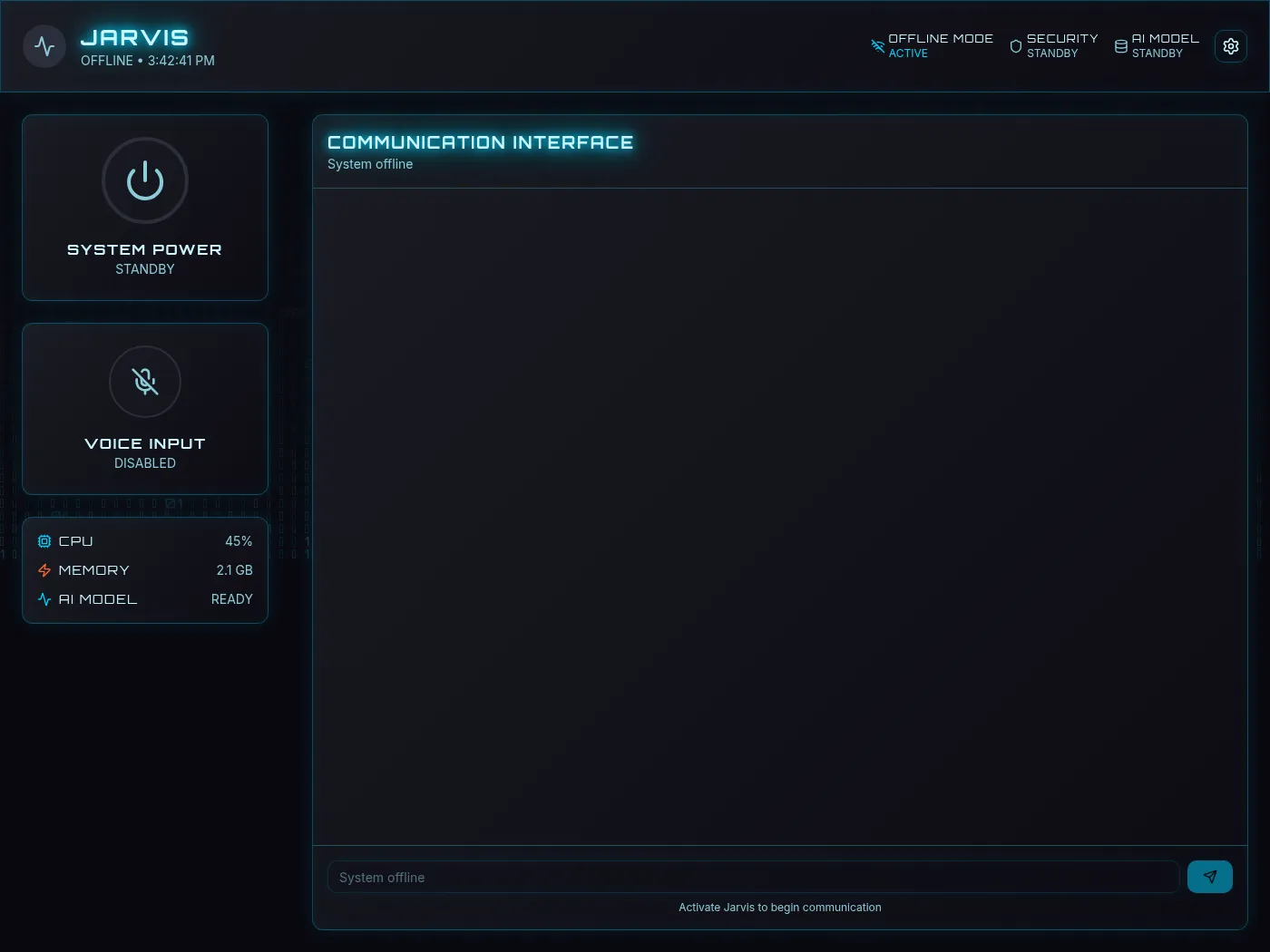 Jarvis-Inspired Offline AI Assistant