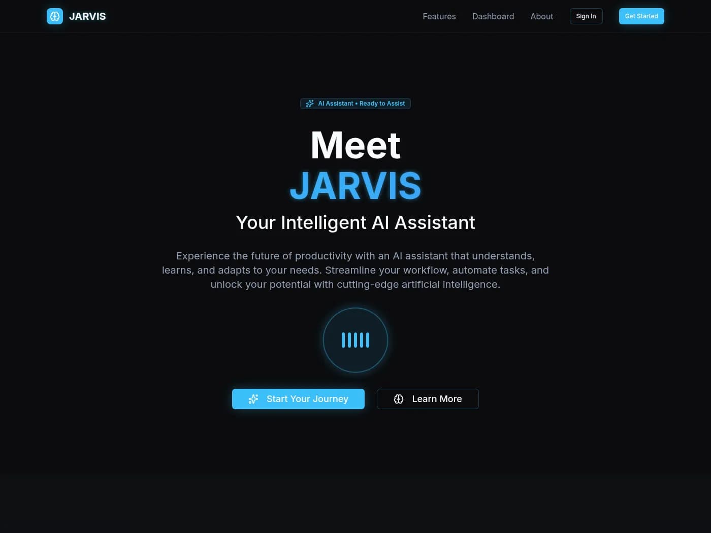 Jarvis AI Assistant Website