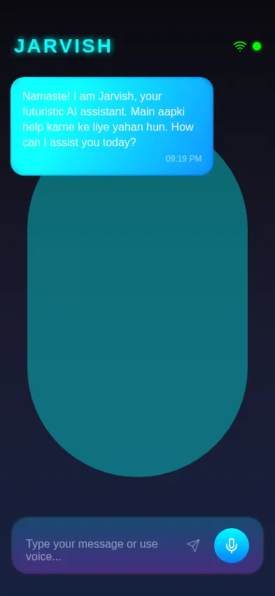 Jarvish: Futuristic AI Assistant Android App