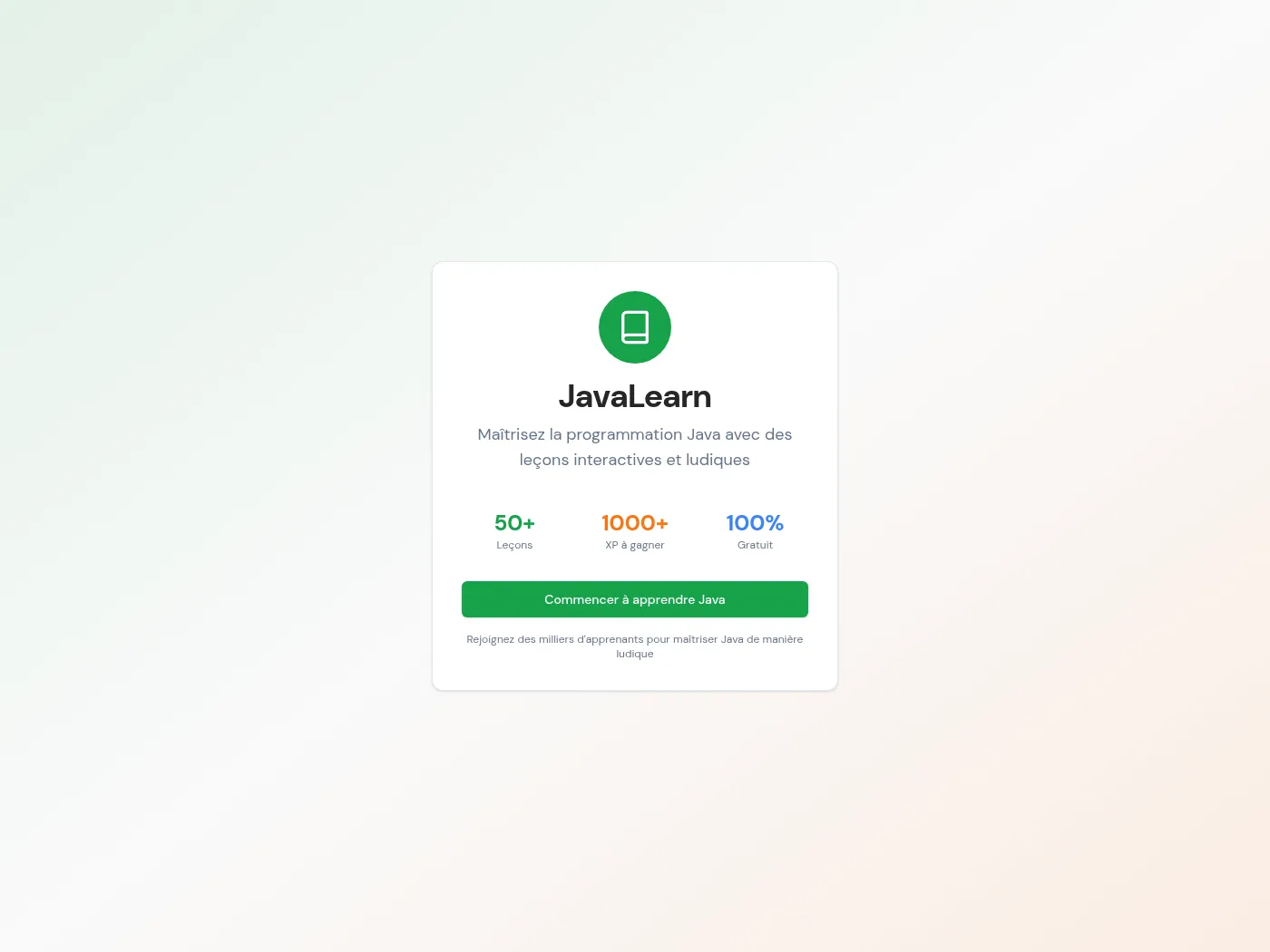 JavaLearn Web App