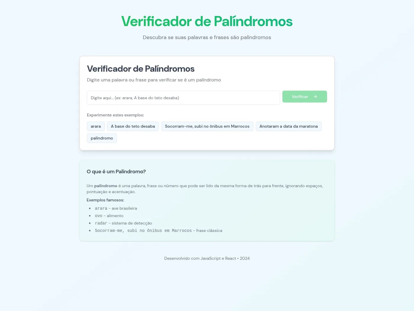 JavaScript Palindrome Checker