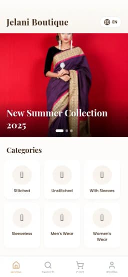 Jelani Boutique – Premium Pakistani Fashion Mobile App