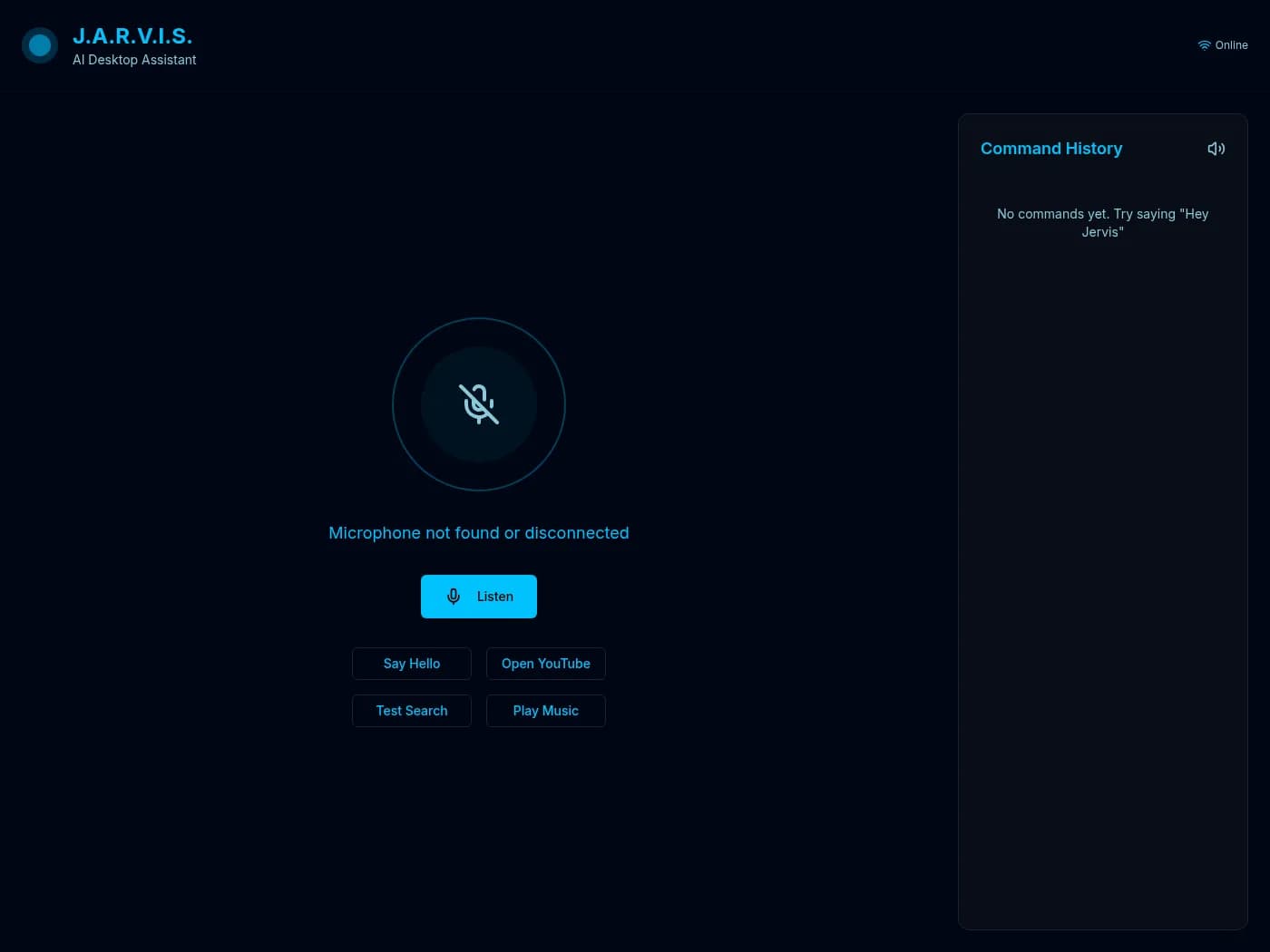 Jervis: AI-Powered Voice Desktop Assistant