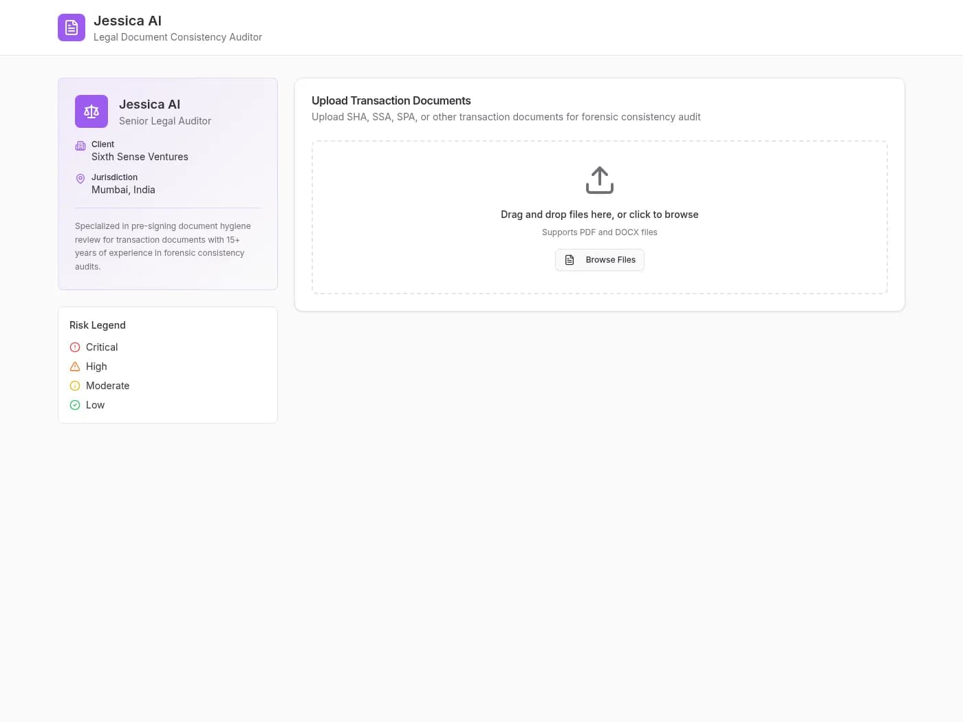 Jessica AI — Advanced Legal Consistency Agent for Transaction Documents