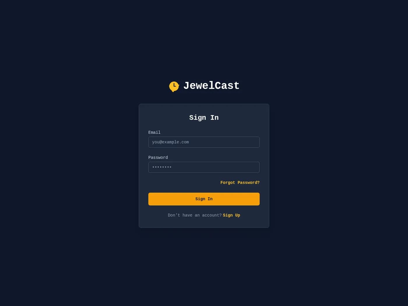 JewelCast: Gold Jewellery Management System
