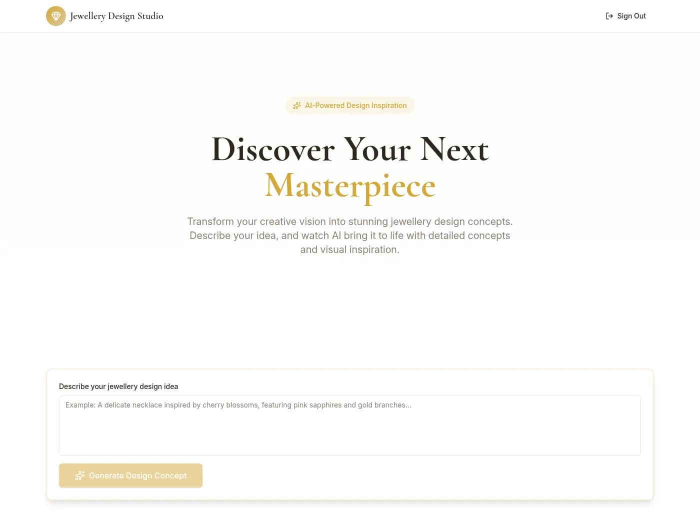 Jewellery Design Idea Generator
