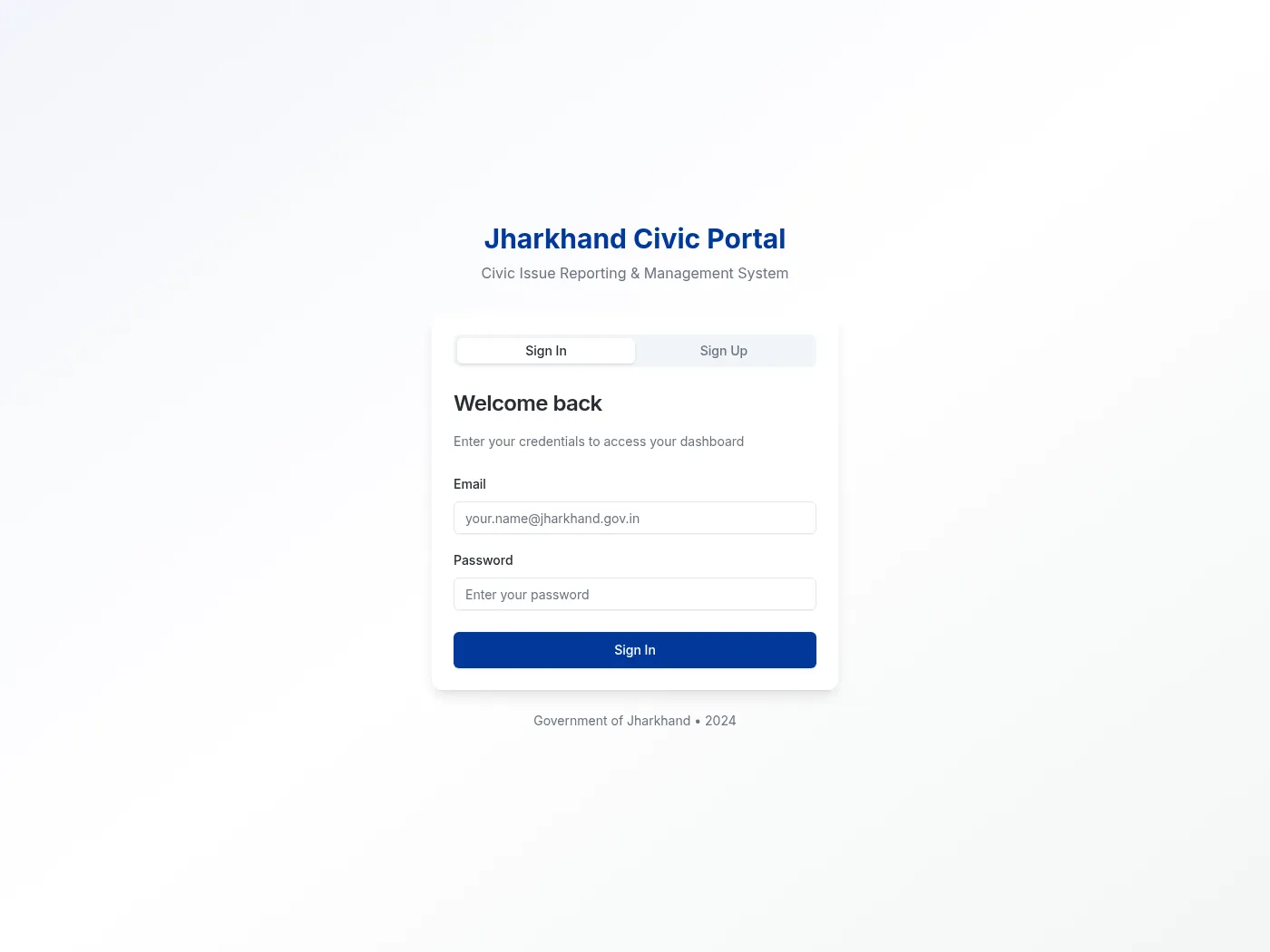 Jharkhand Civic Portal