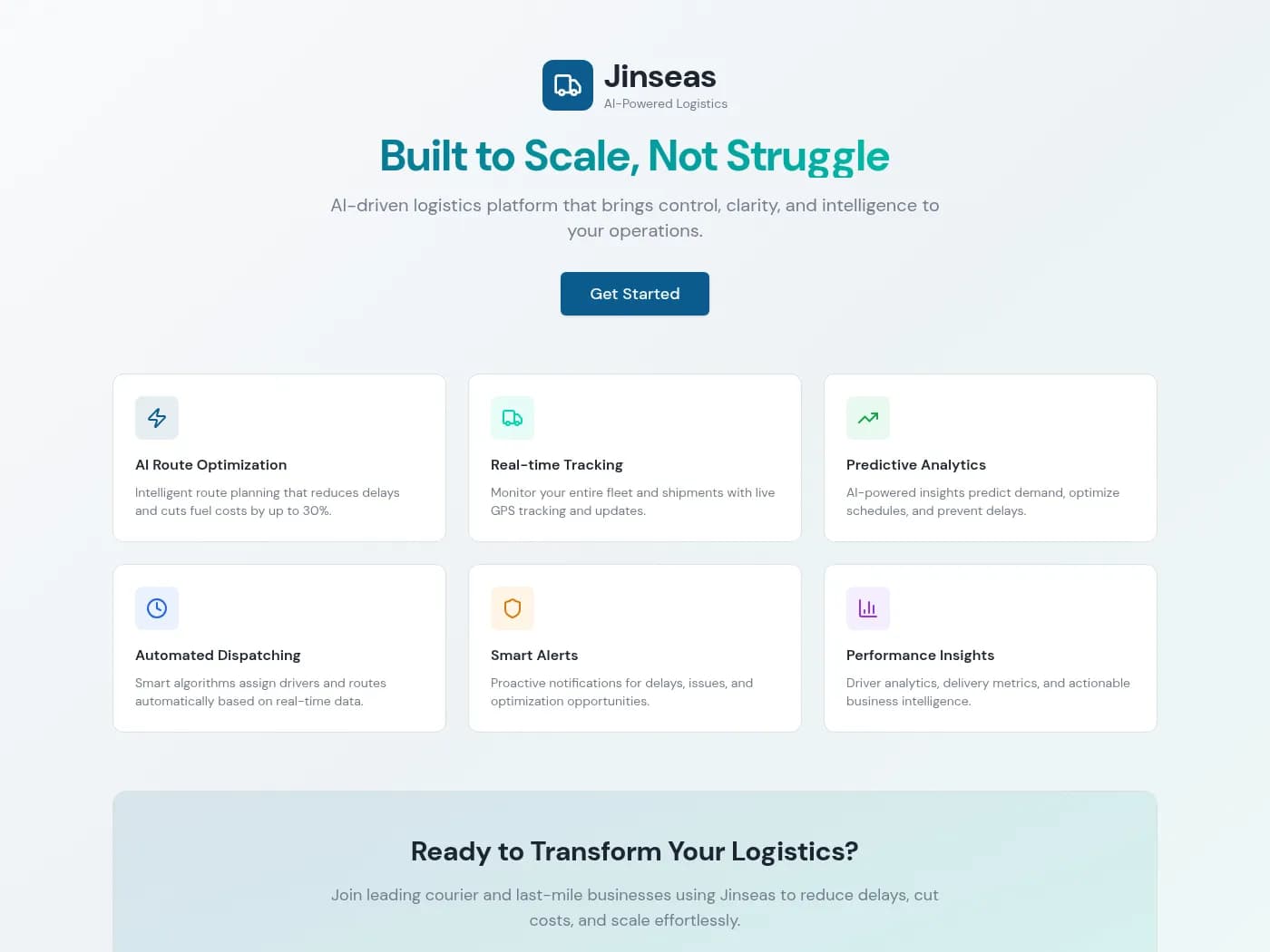 Jinseas AI Logistics Platform