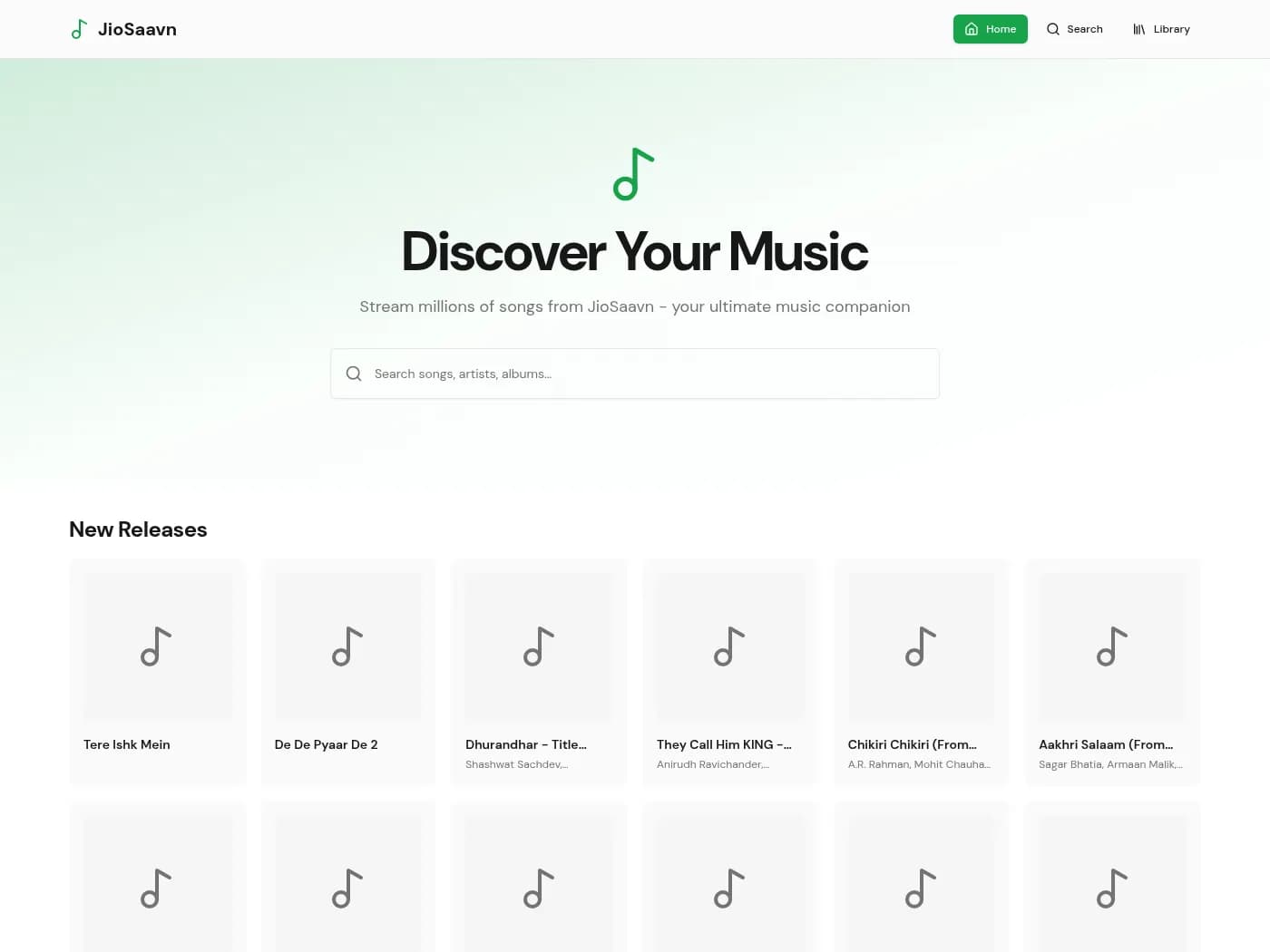 JioSaavn-Enhanced: A Spotify-Like Music Streaming Web App