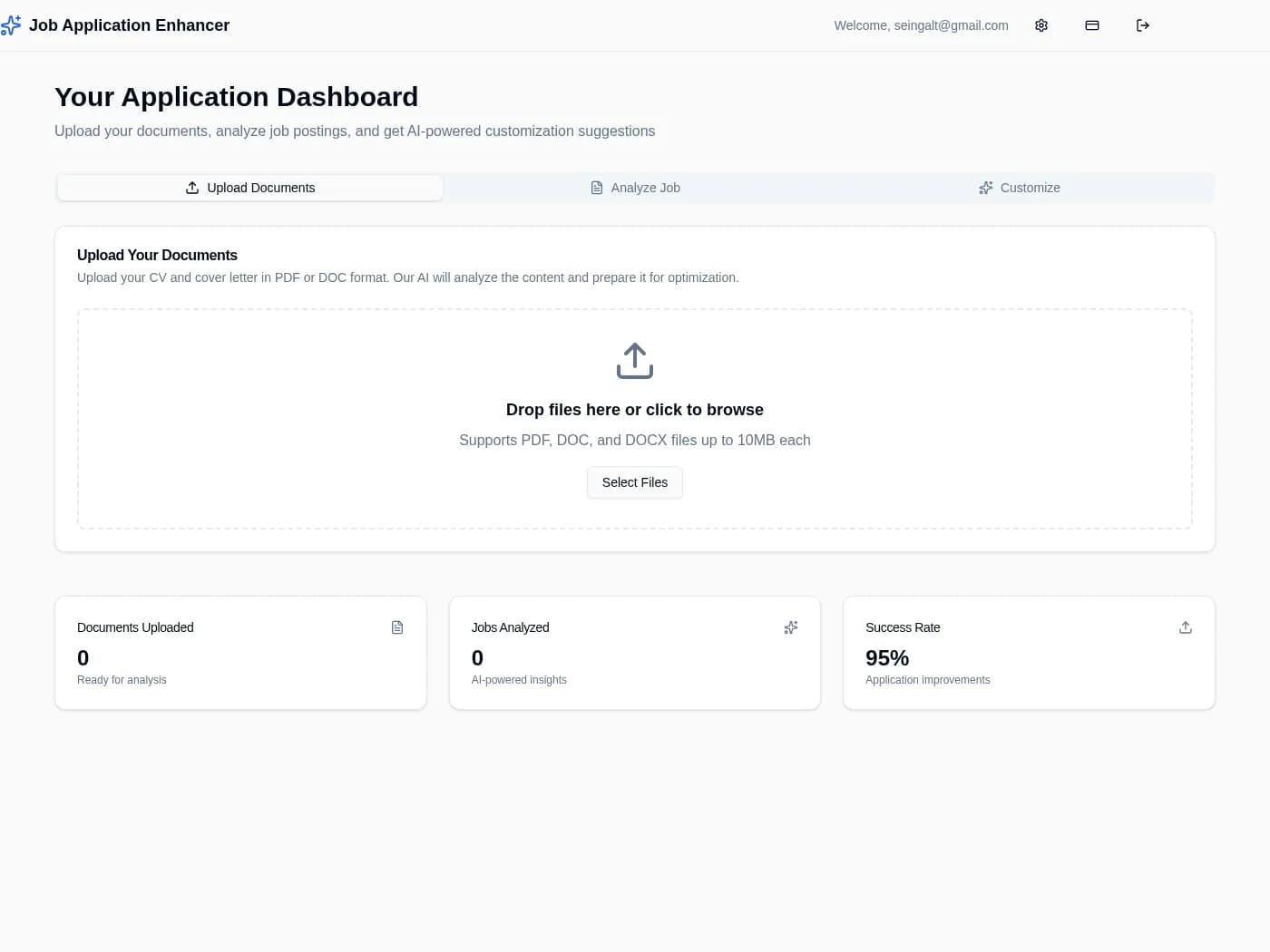 Job Application Enhancer: Smart CV & Cover Letter Customization App