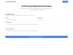 Job Application Personal Statement Generator